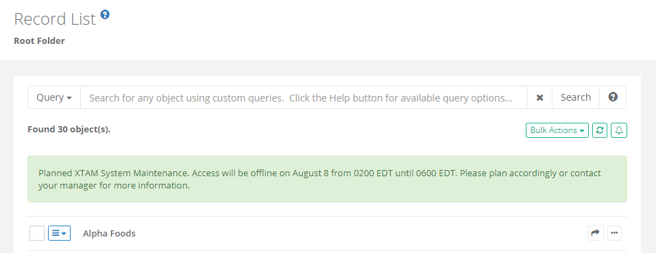 Administrative Messages