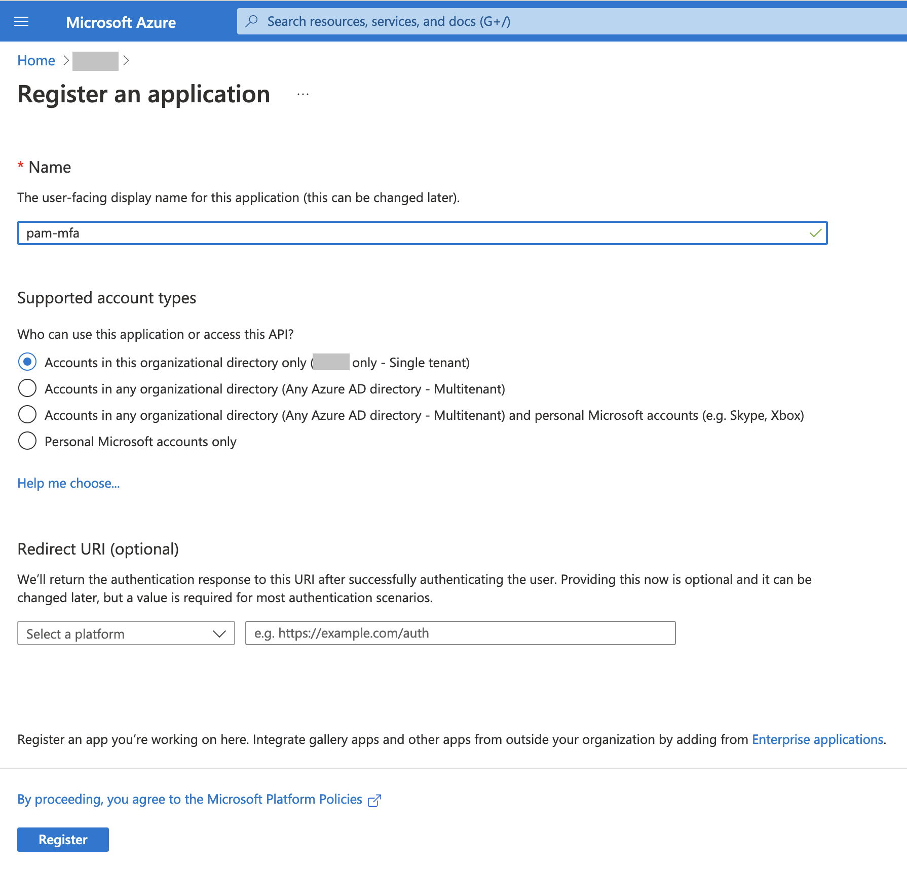 Microsoft Azure AD Authenticator Push and OTP