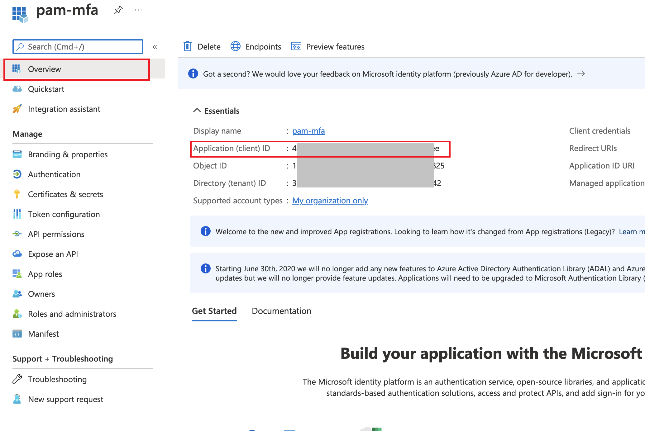 Microsoft Azure AD Authenticator Push and OTP