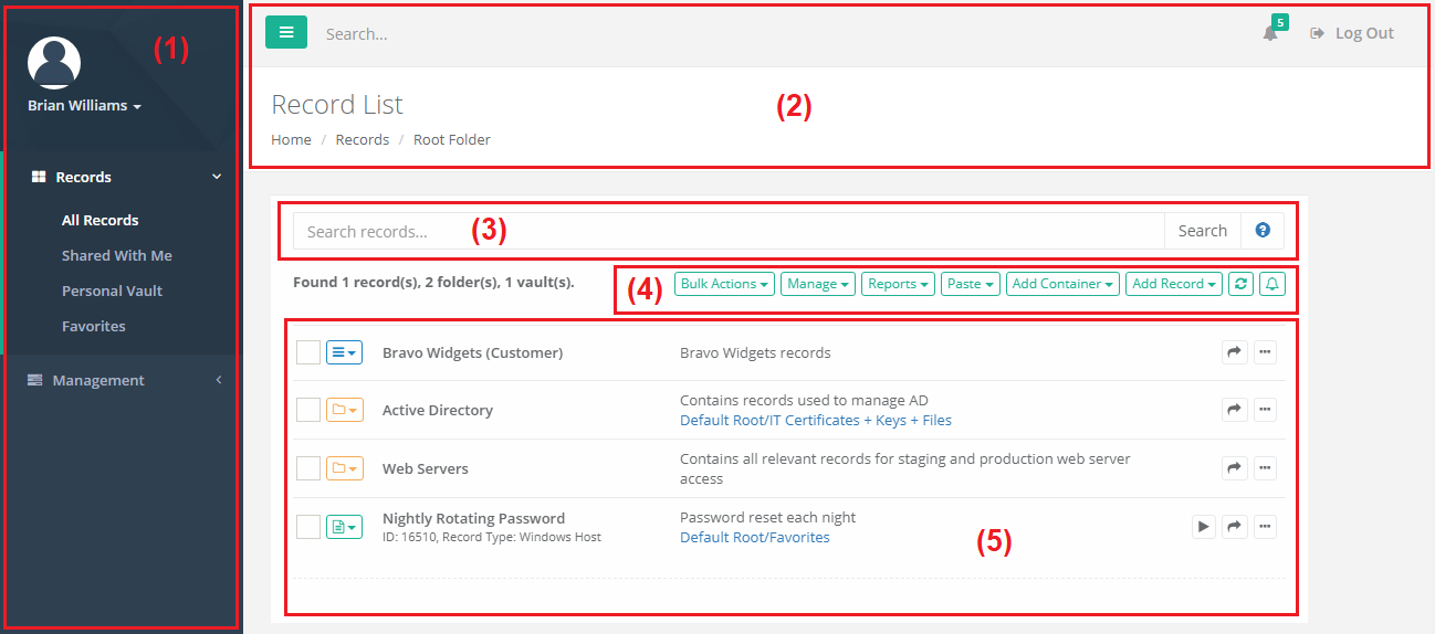 Navigating the User Interface